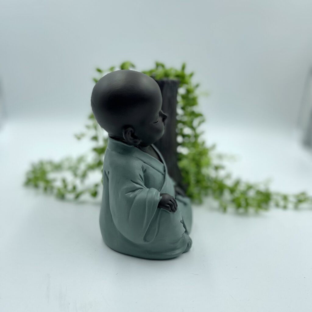 Sage Green Resting Monk 15cm | Earth Saltz